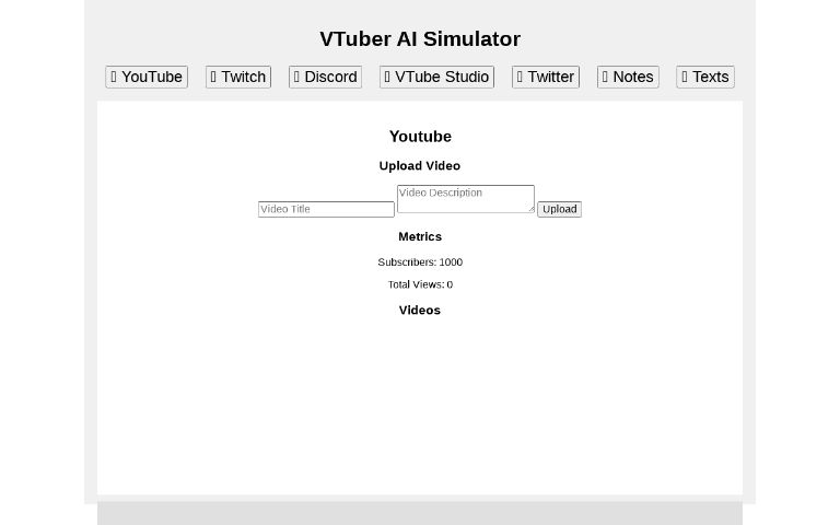 VTuber AI Simulator ― Perchance Generator