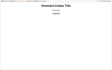 Extended Zodiac Title ― Perchance Generator