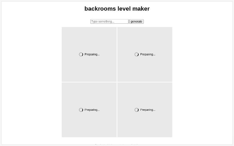 backrooms level maker ― Perchance Generator