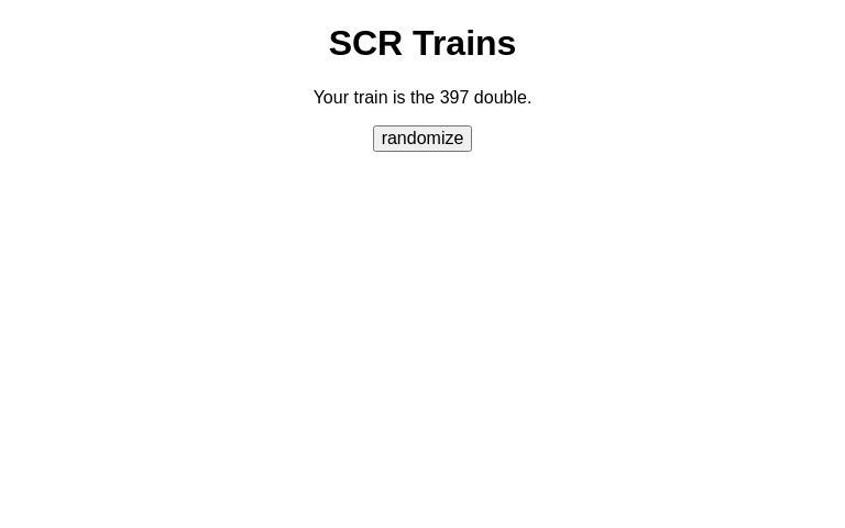 SCR Trains ― Perchance Generator