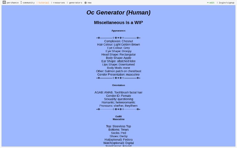 Oc Generator (Human)