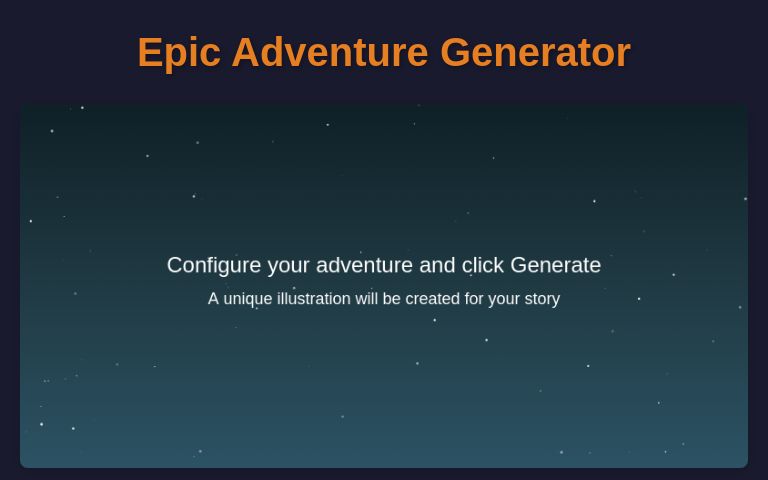 Epic Adventure Generator