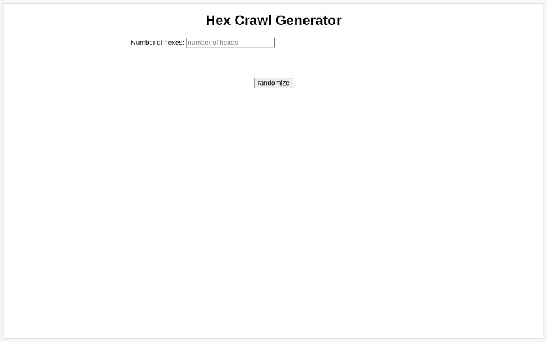 Hex Crawl Generator