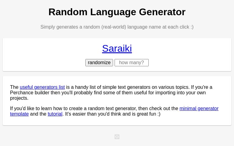 Random Language Generator