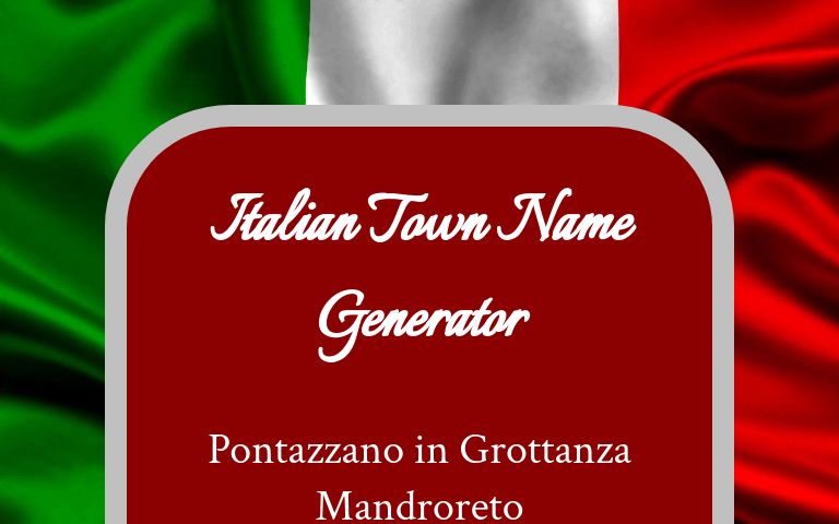Italian Town Name Generator