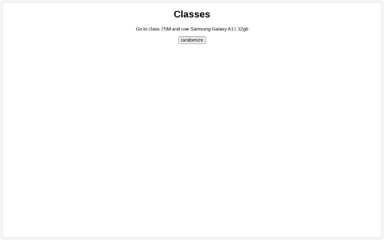 Classes ― Perchance Generator