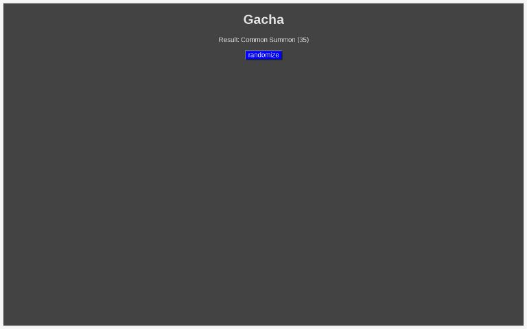 Gacha ― Perchance Generator