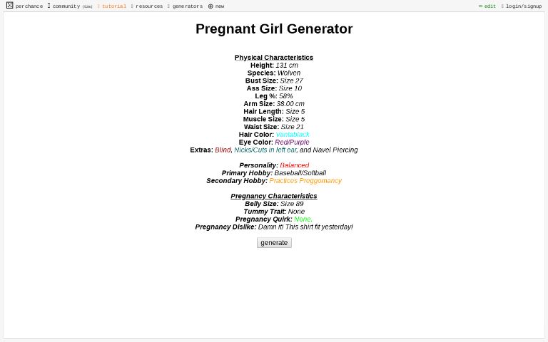 Pregnant Girl Generator