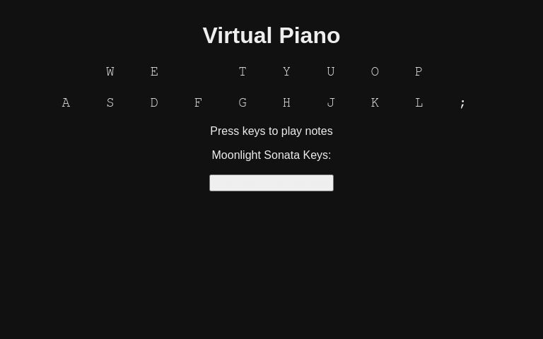 Virtual Piano ― Perchance Generator