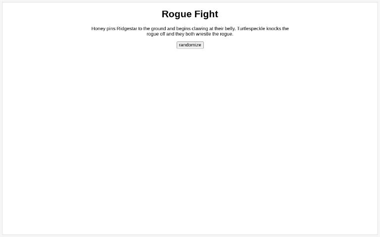 Rogue Fight ― Perchance Generator