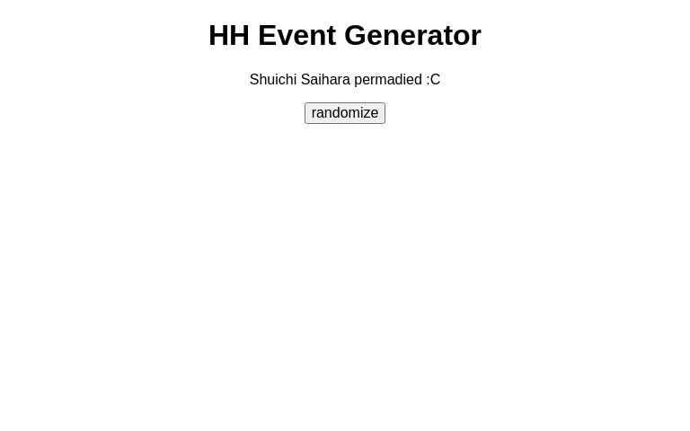 HH Event Generator