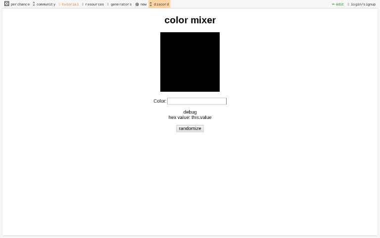 color mixer ― Perchance Generator