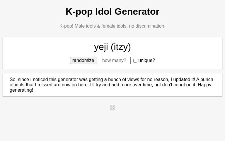 K-pop Idol Generator