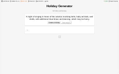 Holiday Generator
