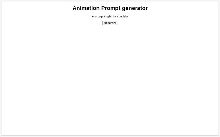 Animation Prompt generator