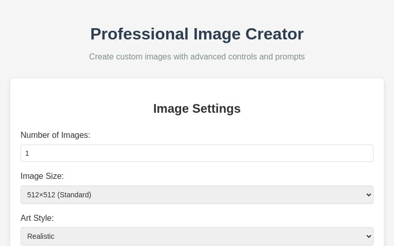 Professional Image Creator ― Perchance Generator