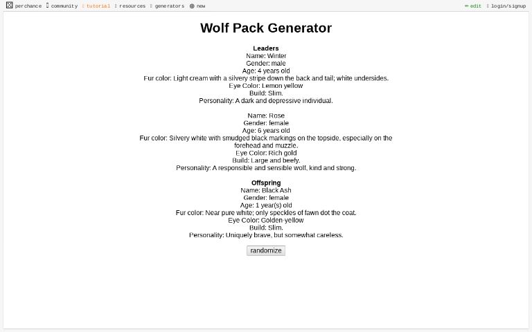 Wolf Pack Generator