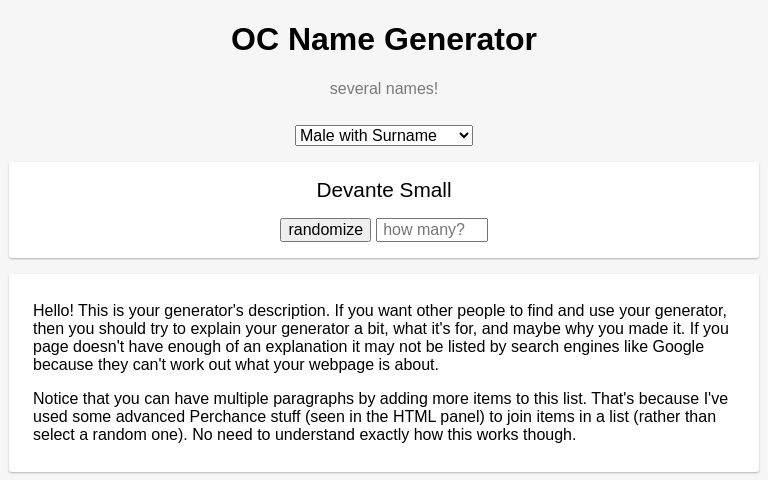 OC Name Generator