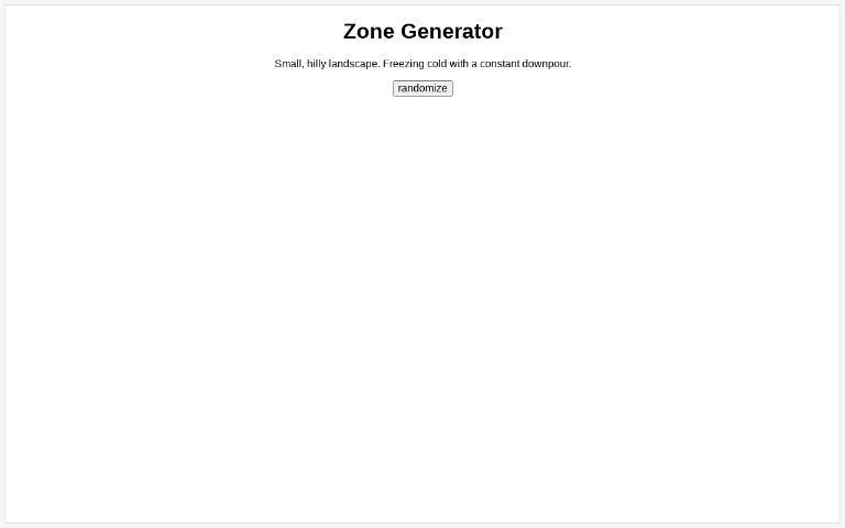 Zone Generator