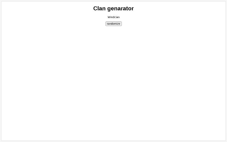 Clan genarator ― Perchance Generator