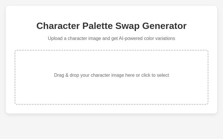 Character Palette Swap Generator