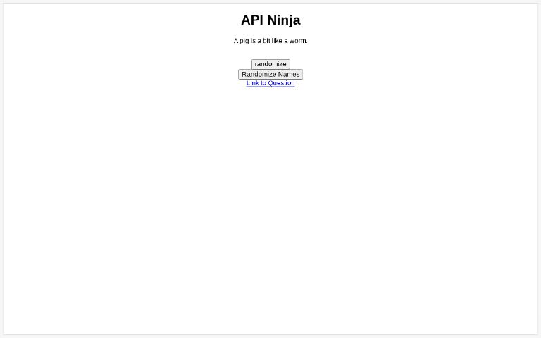 API Ninja ― Perchance Generator