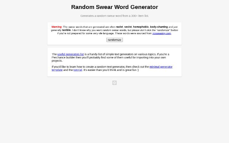 Random Swear Word Generator