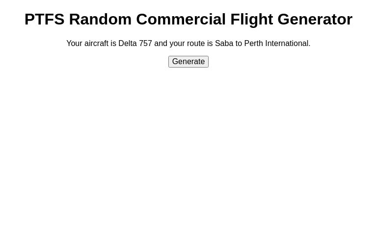 PTFS Random Commercial Flight Generator