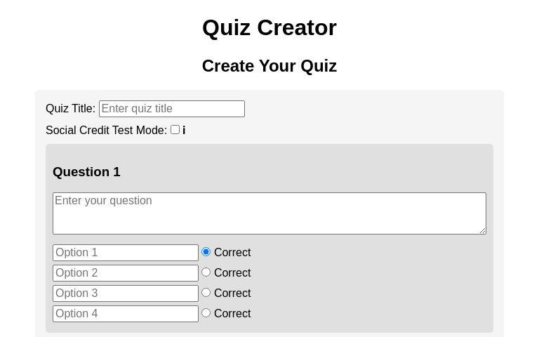 Quiz Creator ― Perchance Generator