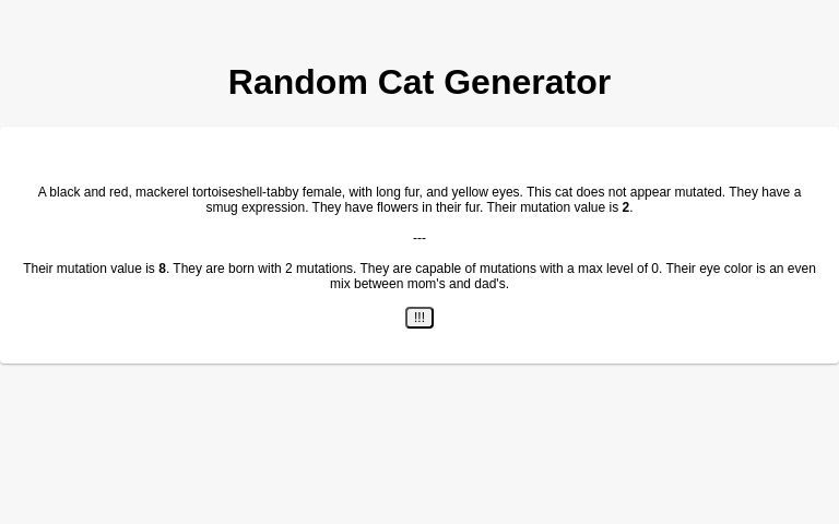 Random Cat Generator