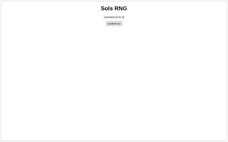 Sols RNG ― Perchance Generator