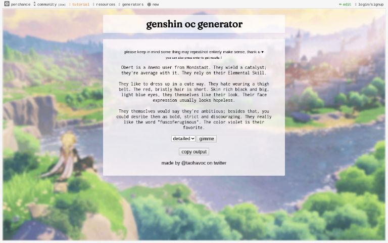 genshin oc generator