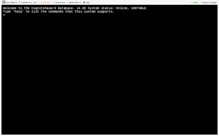 Cognitohazard ― Perchance Generator