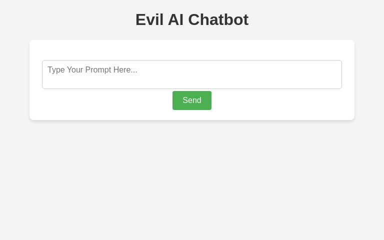 Evil AI Chatbot ― Perchance Generator