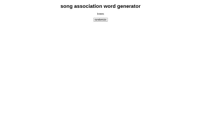 song association word generator