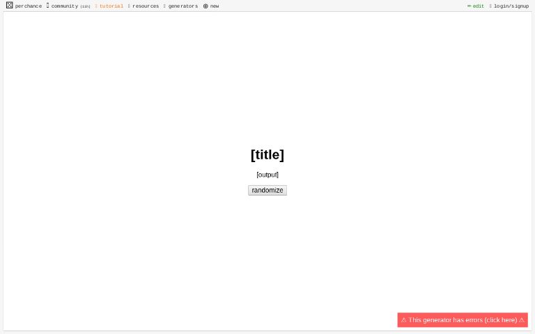 Random Legend Picker ― Perchance Generator