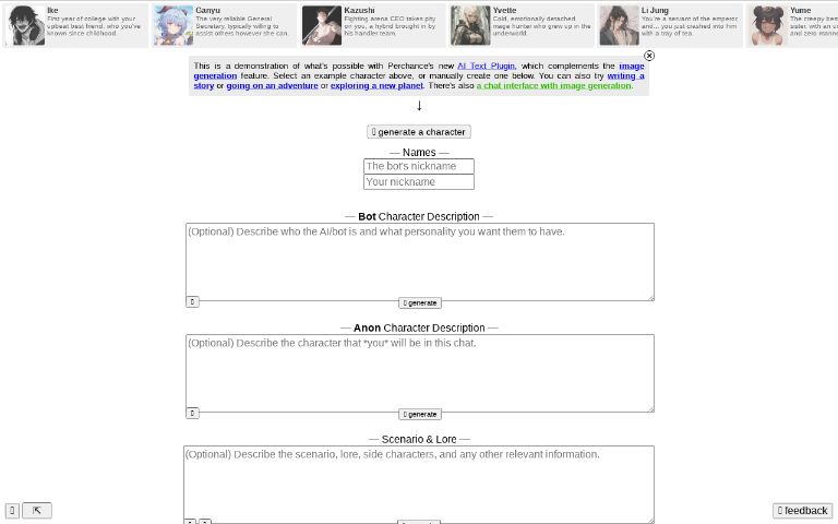 AI Chat & Roleplay (online, free, no sign-up, unlimited)