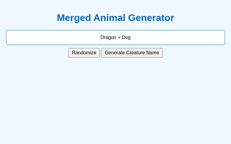 Merged Animal Generator
