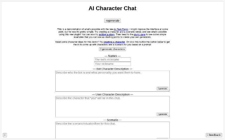 AI Character Chat (free, no sign-up, unlimited)