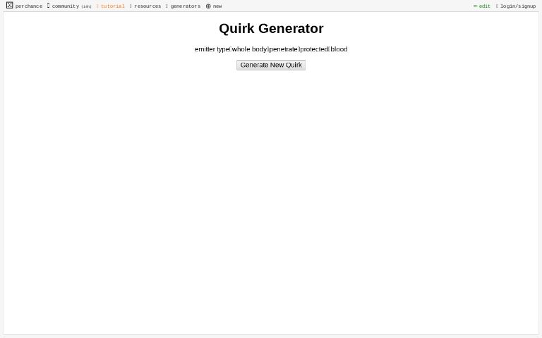 Quirk Generator
