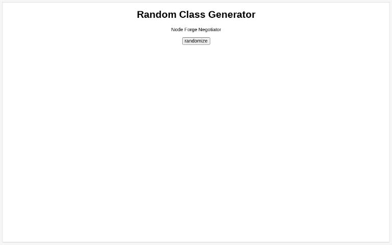 Random Class Generator