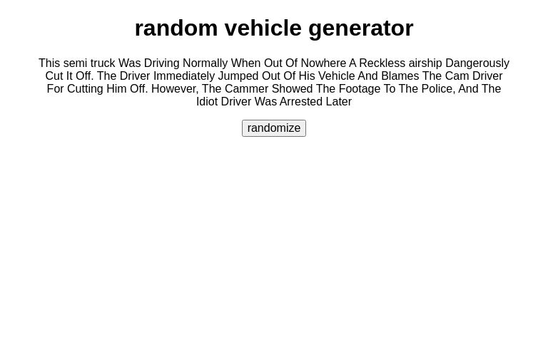 random vehicle generator