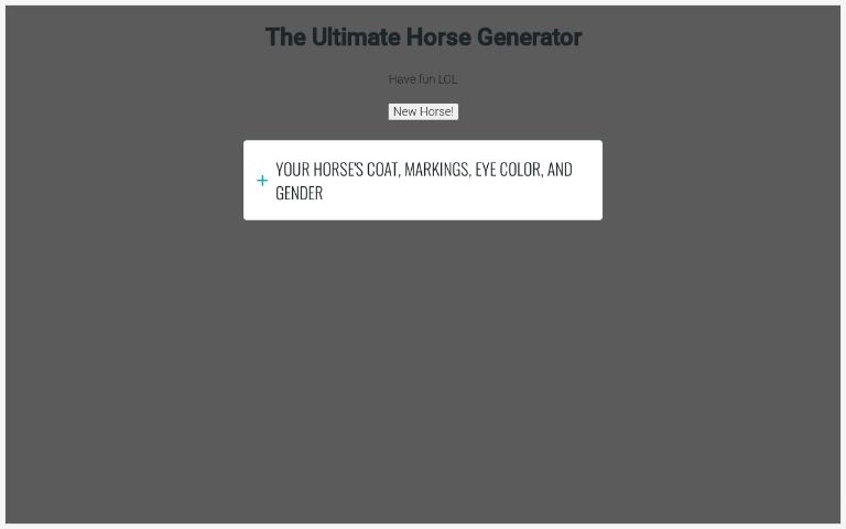 The Ultimate Horse Generator