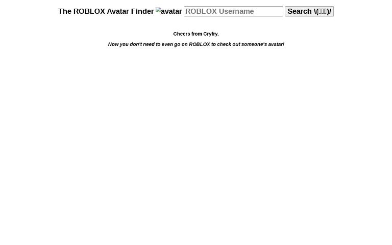 The ROBLOX Avatar Finder ― Perchance Generator