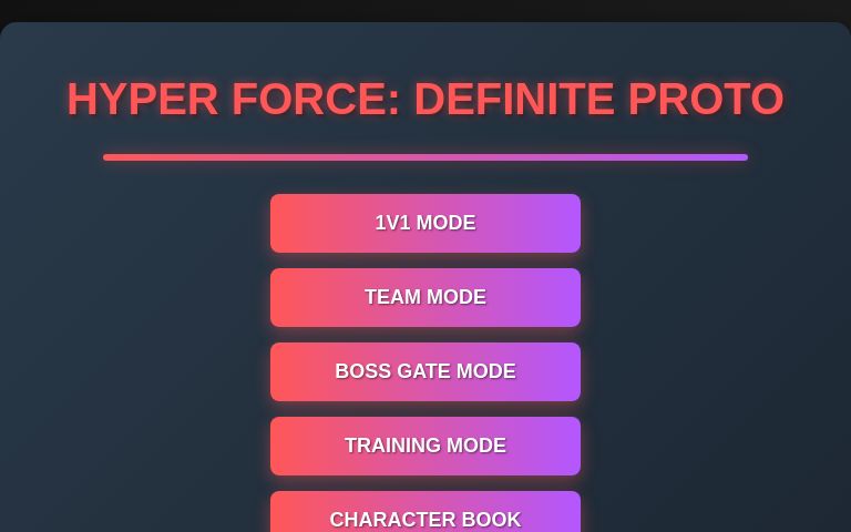 HYPER FORCE: DEFINITE PROTO ― Perchance Generator