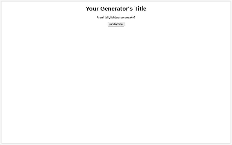 Minimal ― Perchance Generator