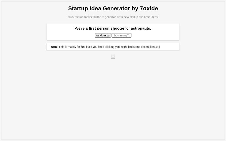 Startup Idea Generator by 7oxide