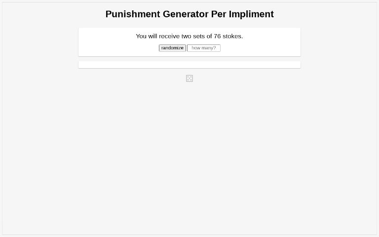 Punishment Generator Per Impliment