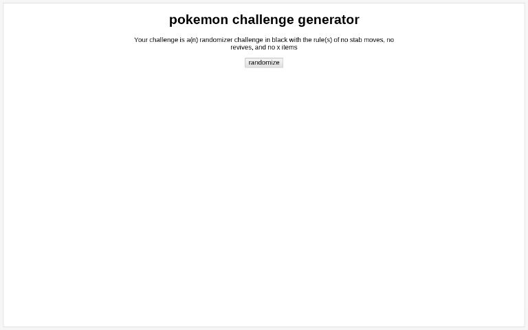 pokemon challenge generator