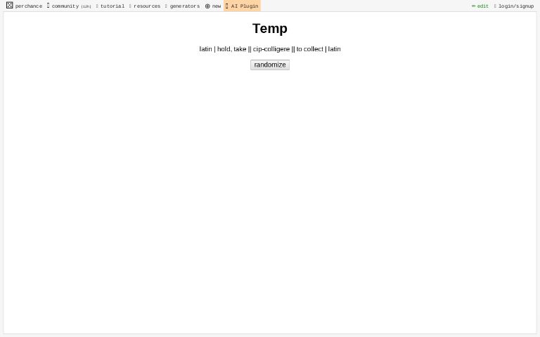 Temp ― Perchance Generator